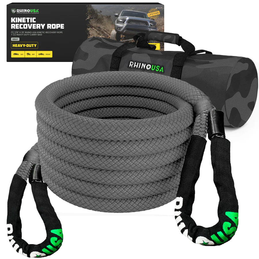RHINO Kinetic Recovery Rope 7/8"x20' – Badlands Off Road Park